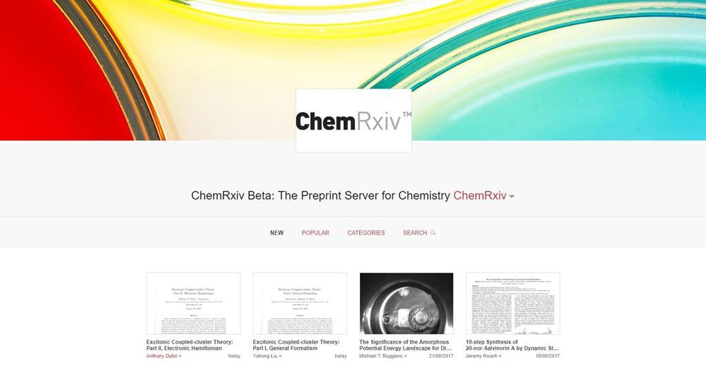 UK and German chemistry societies sign up to ChemRxiv preprint effort ...