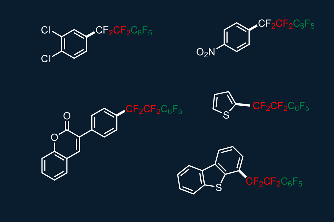 Simple way to construct molecules with perfluoroalkyl bridges ...