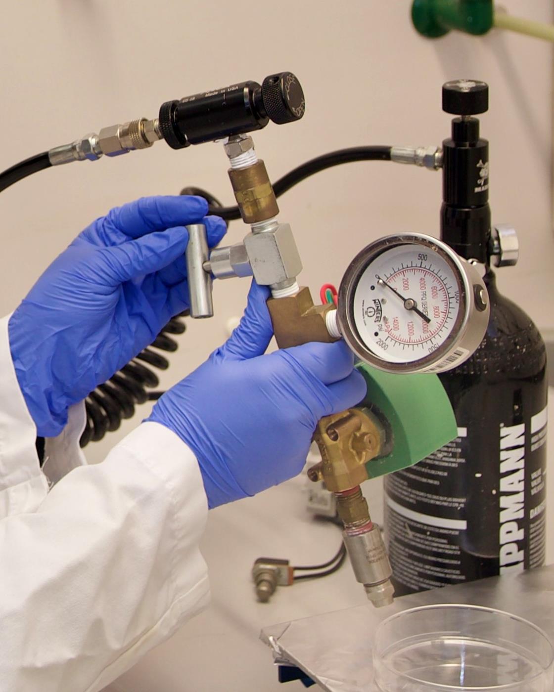 Air jet gun delivers needle-free vaccines in MOFs without any need for ...