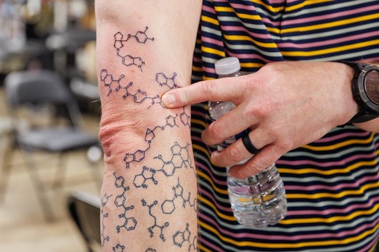 The chemist who commemorates lab discoveries on his body | Careers ...
